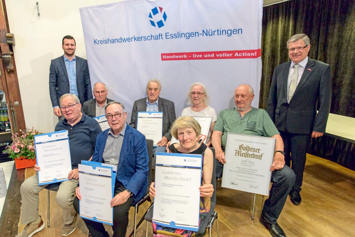 Kreishandwerkerschaft Esslingen-Nürtingen ehrt Goldene Meister ...