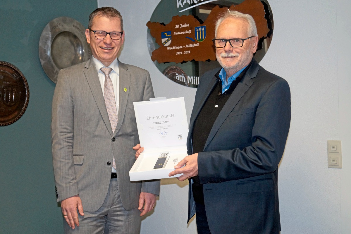 Auszeichnung für den Wendlinger Gemeinderat Hermann Sommer - Wendlingen ...